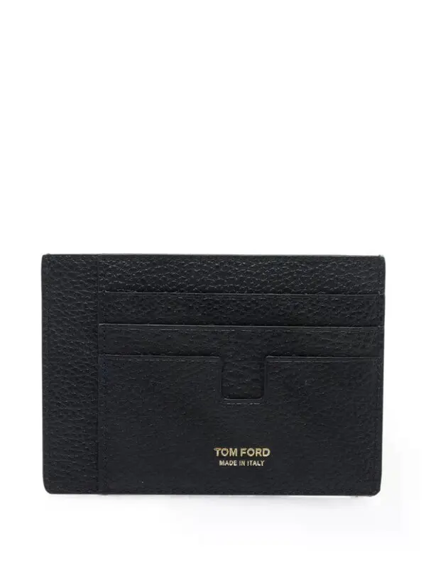 TOM FORD Logo-print Leather Card Holder - Black
