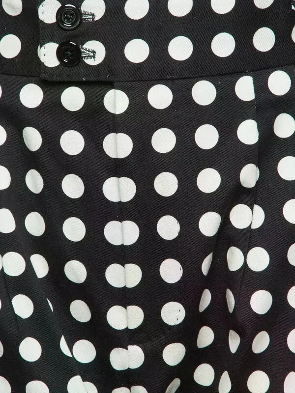 Dolce & Gabbana Polka Dot Pleated Gabardine Trousers