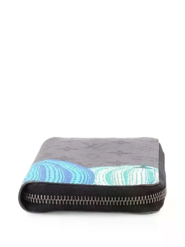 LOUIS VUITTON Zippy Wallet Yayoi Kusama Pumpkins Reverse Monogram Eclipse Canvas Vertical Small Wallets