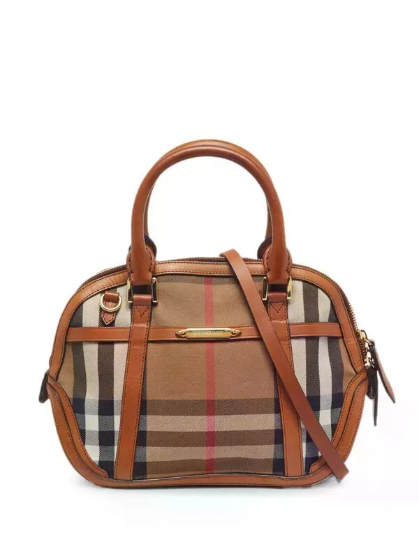 Burberry Orchard House Check Tote Bag - Brown