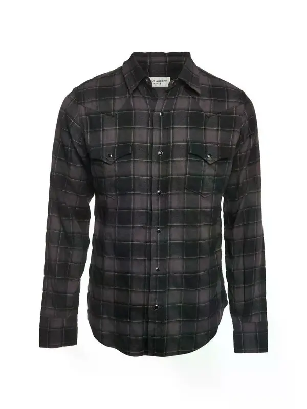 Saint Laurent Plaid-pattern Button-up Shirt