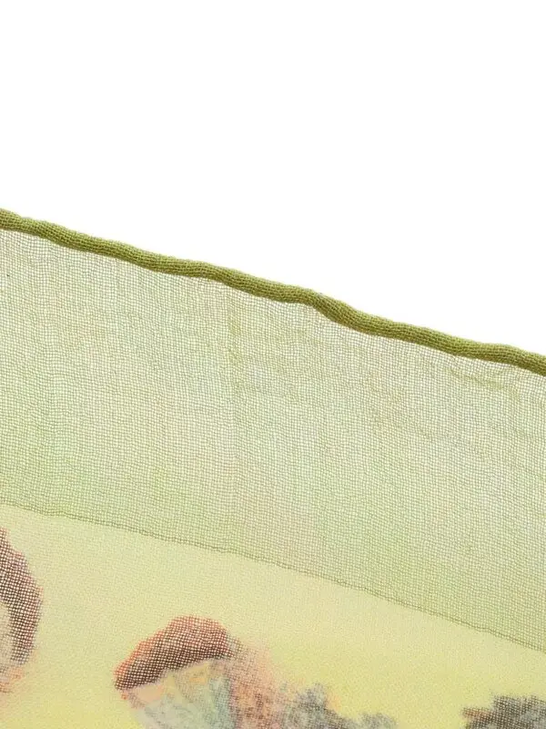 Hermès 2010s Plumes Chiffon Scarf