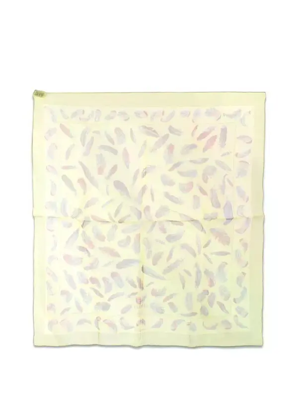Hermès 2010s Plumes Chiffon Scarf - Neutrals