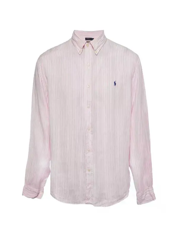 Polo Ralph Lauren Striped Linen Shirt - Pink