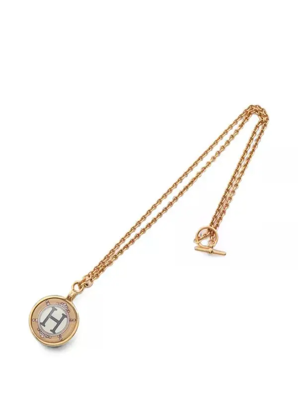 Hermès Medaille Blazon Enamel Necklace