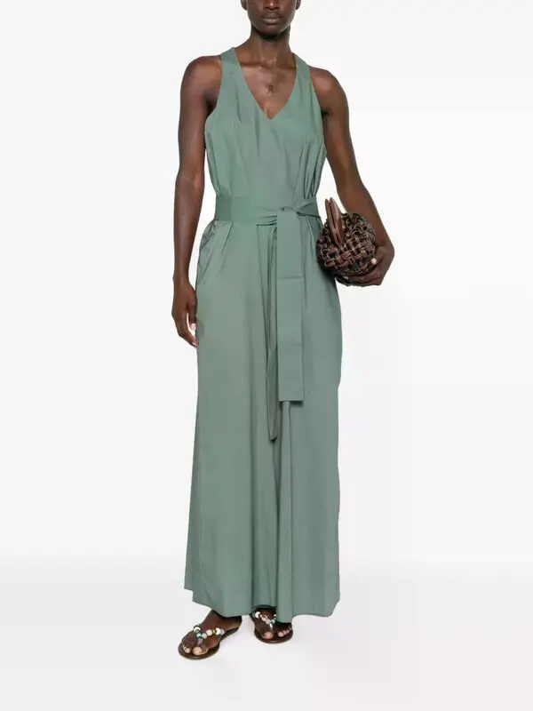 MOUTAKI V-neck Sleeveless Maxi Dress
