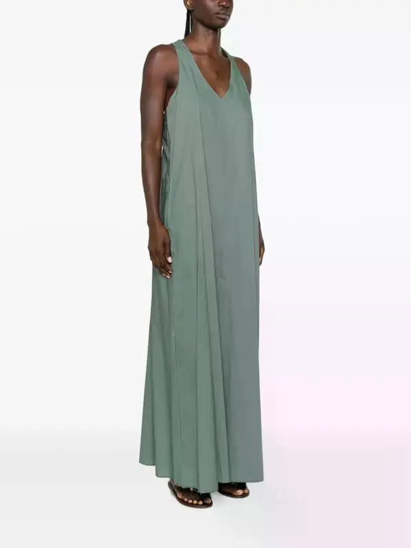 MOUTAKI V-neck Sleeveless Maxi Dress