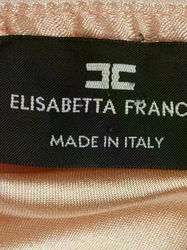 Elisabetta Franchi Stretch Crepe Dress With Chain-link Trim