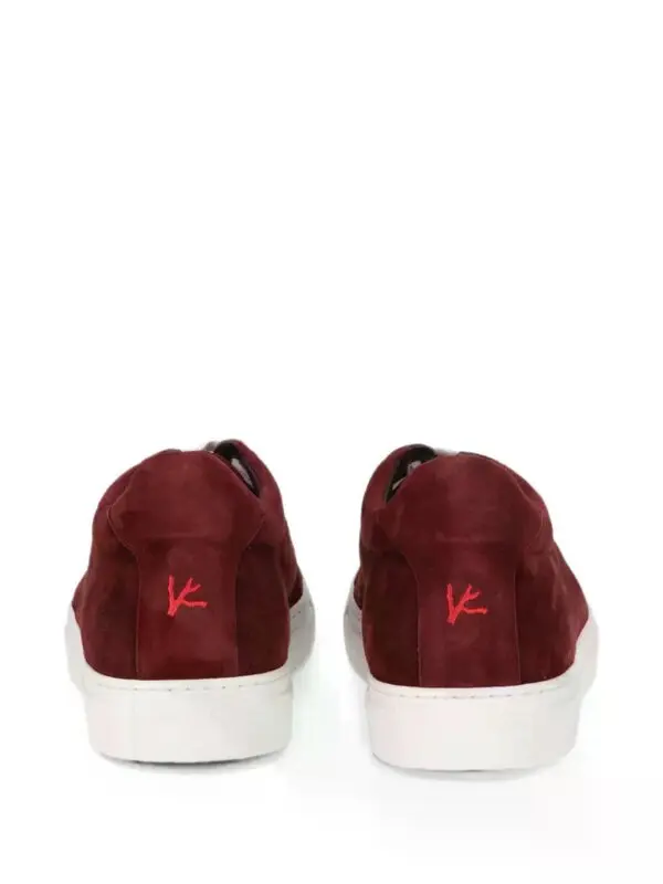 Isaia Embroidered Suede Sneakers
