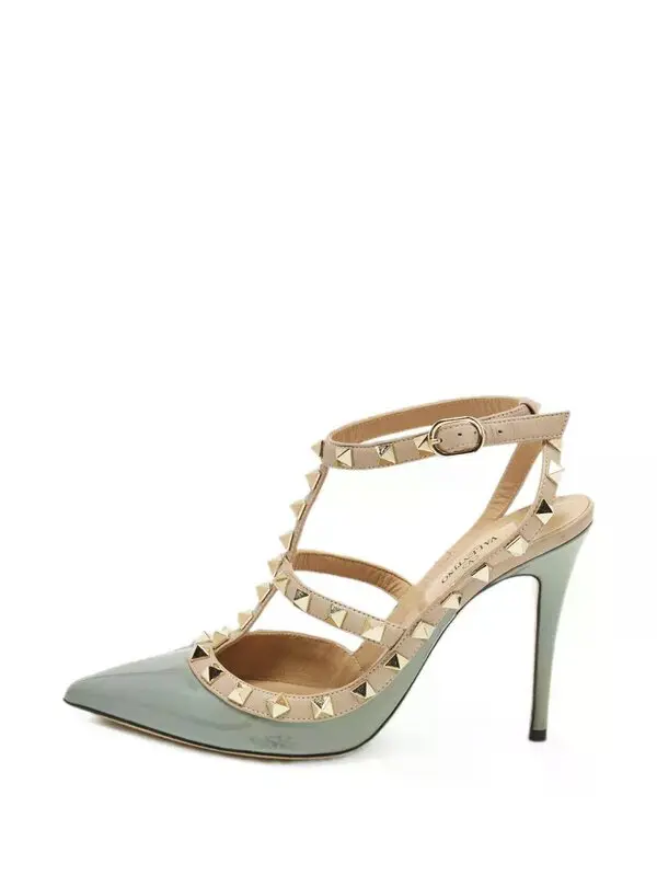 Valentino Garavani Rockstud Pointed-toe Heeled Pumps - Blue