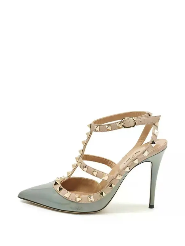 Valentino Garavani Rockstud Pointed-toe Heeled Pumps - Blue