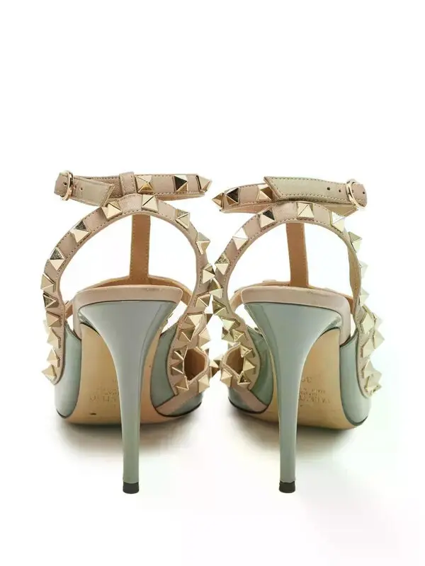 Valentino Garavani Rockstud Pointed-toe Heeled Pumps - Blue