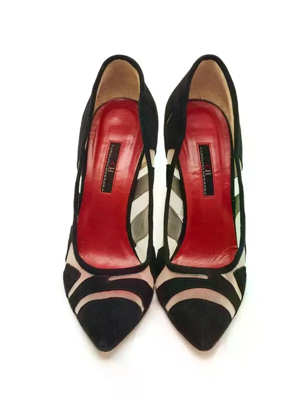 Carolina Herrera Suede Pointed Toe Stiletto Pumps