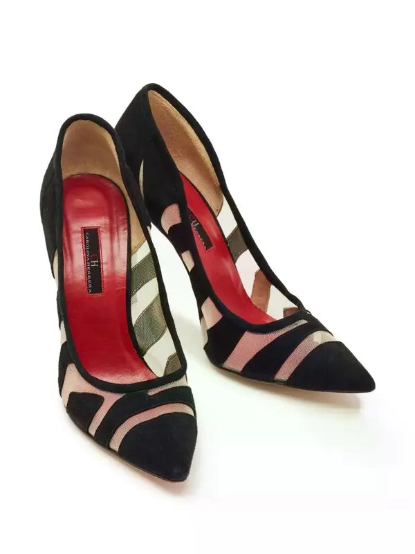 Carolina Herrera Suede Pointed Toe Stiletto Pumps