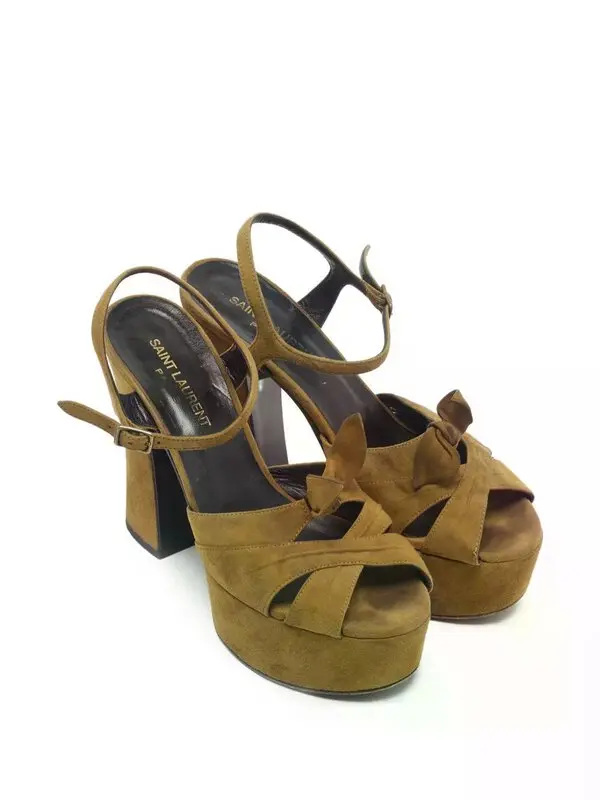 Saint Laurent Bow Detail Platform Sandals