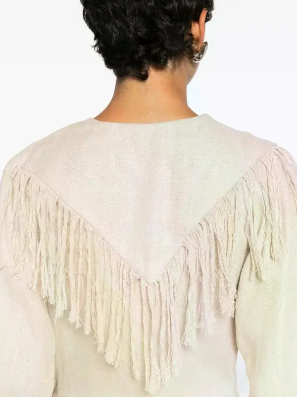 BY MALENE BIRGER Hanassa Fringed Wrap Midi Dress