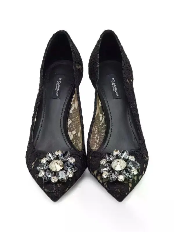 Dolce & Gabbana Bellucci Crystal-embellished Lace Pumps