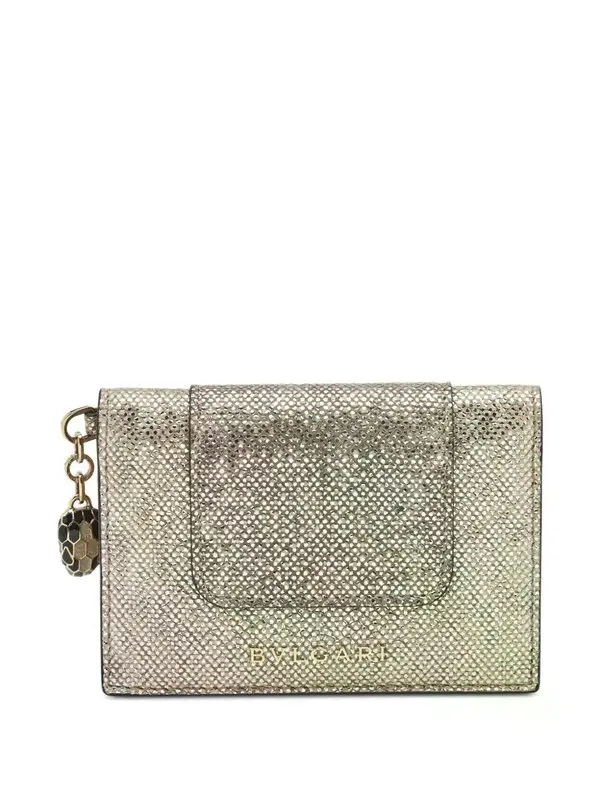 BVLGARI Serpenti Forever Bifold Card Case - Neutrals
