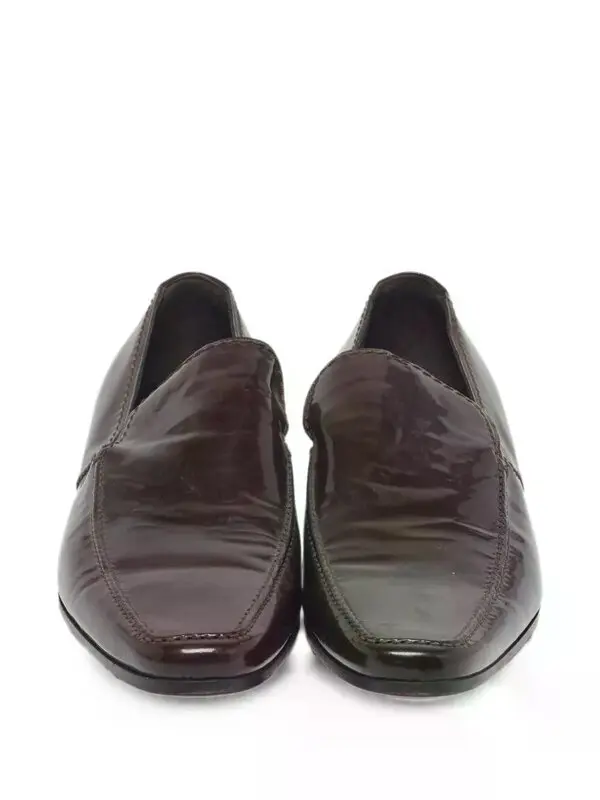 Saint Laurent Leather Loafers - Brown