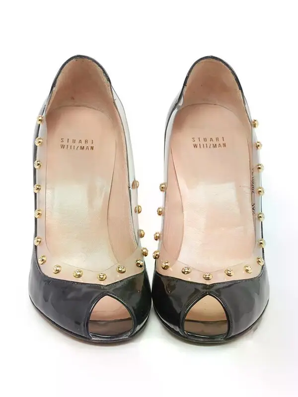 STUART WEITZMAN Embellished Peep-toe Pumps