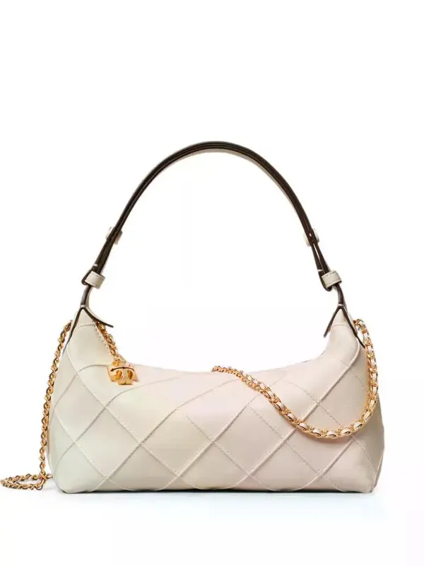 Tory Burch Fleming Pochette In Napa Leather - Neutrals
