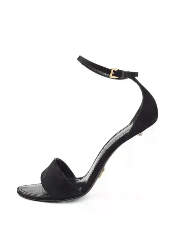LOUIS VUITTON Flower-cut Ankle-strap Sandals