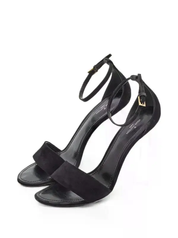 LOUIS VUITTON Flower-cut Ankle-strap Sandals