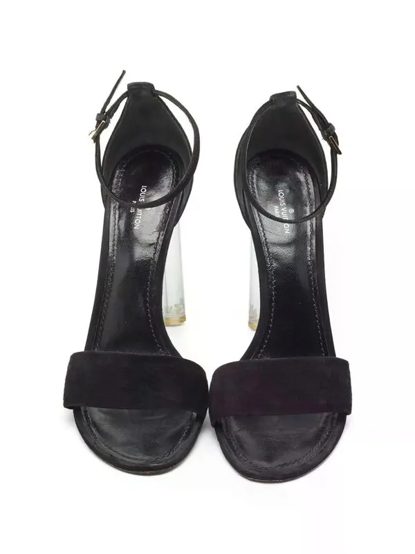 LOUIS VUITTON Flower-cut Ankle-strap Sandals