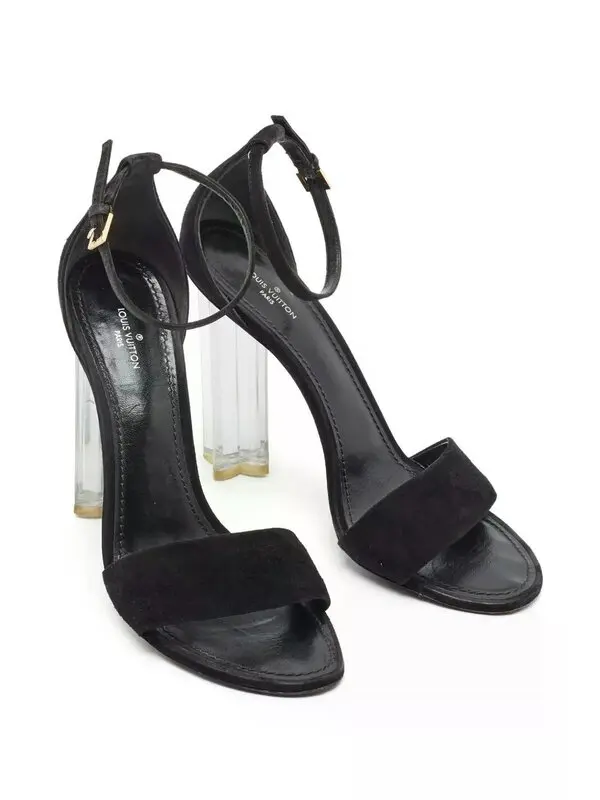 LOUIS VUITTON Flower-cut Ankle-strap Sandals