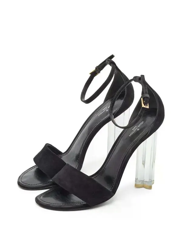 LOUIS VUITTON Flower-cut Ankle-strap Sandals