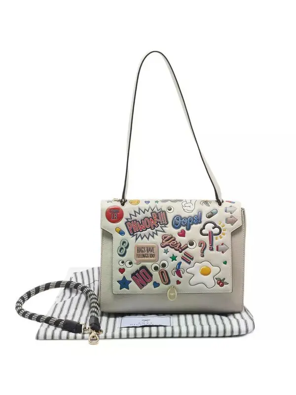 ANYA HINDMARCH Flap Shoulder Bag With Wink Sticker Motifs