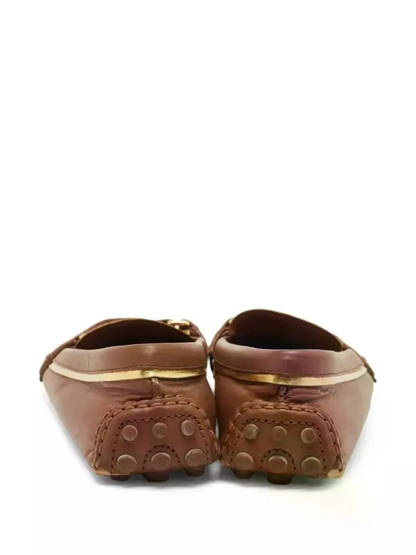 LOUIS VUITTON Leather Loafers With Logo Plaque