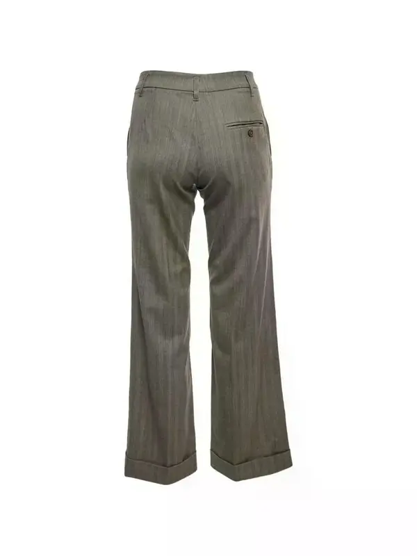 Brunello Cucinelli Herringbone Turn-up Trousers