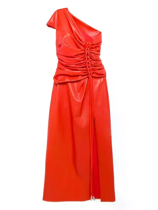 Simkhai One-shoulder Gathered Dress - Red