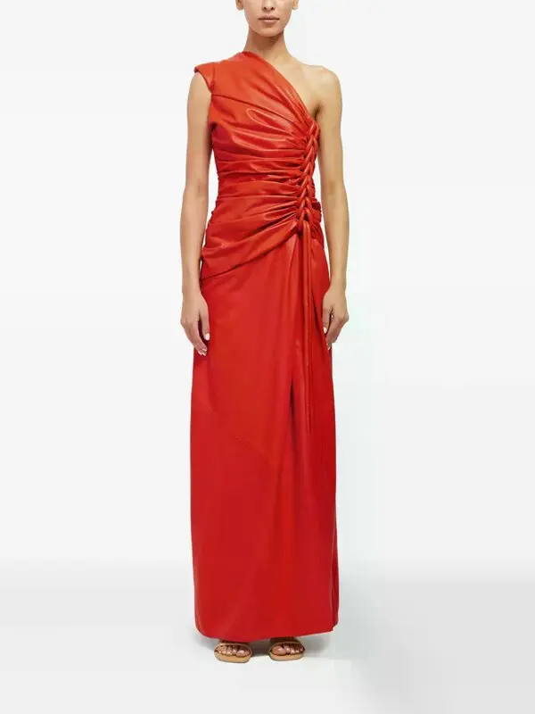 Simkhai One-shoulder Gathered Dress