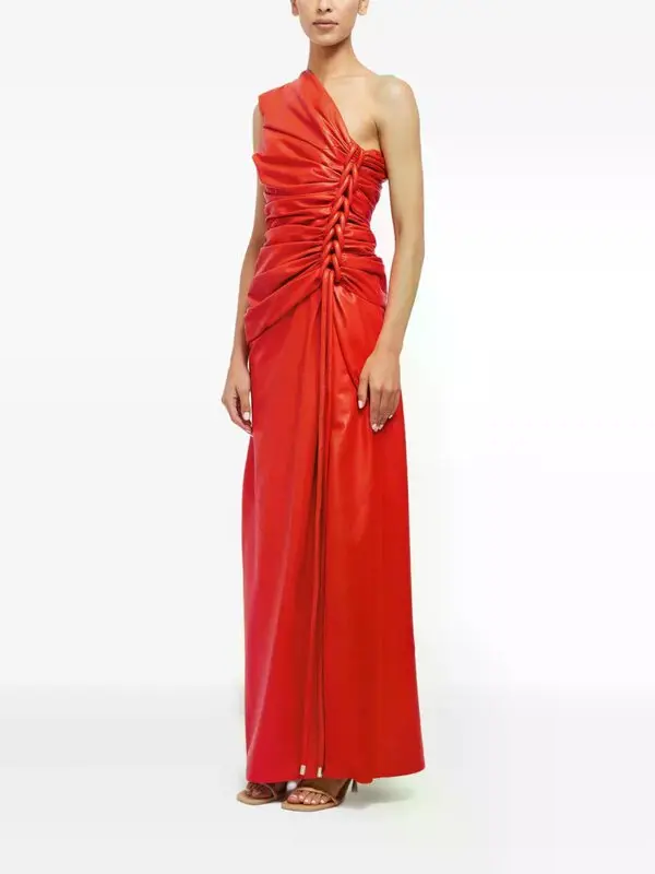 Simkhai One-shoulder Gathered Dress