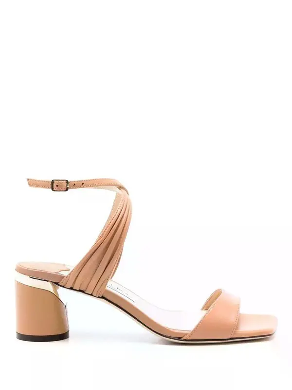 JIMMY CHOO Jago 60mm Leather Sandals - Brown