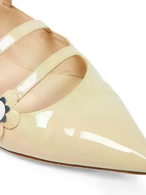 Fendi Flowerland Strappy Ballet Flats