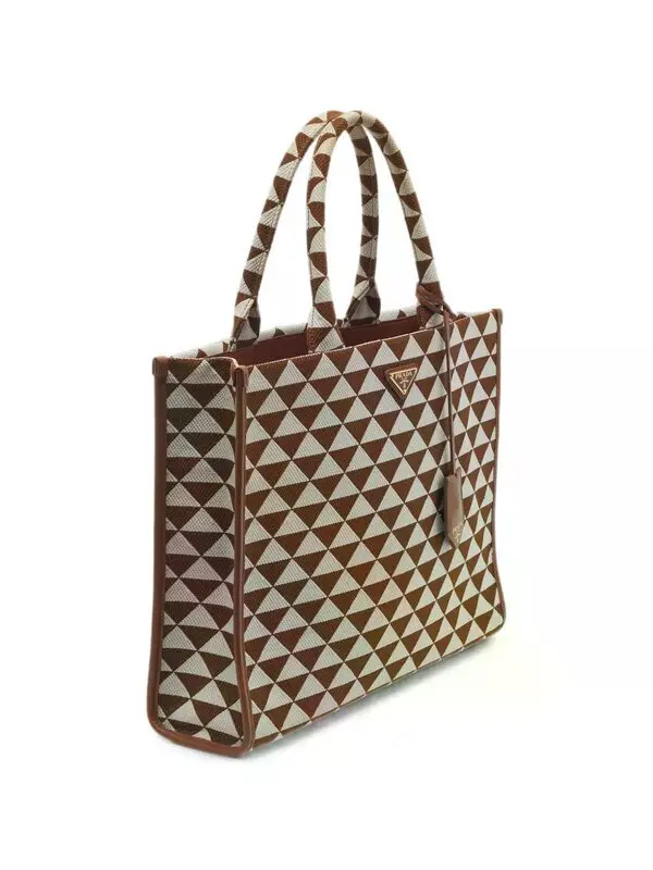 Prada Symbole Jacquard Tote Bag