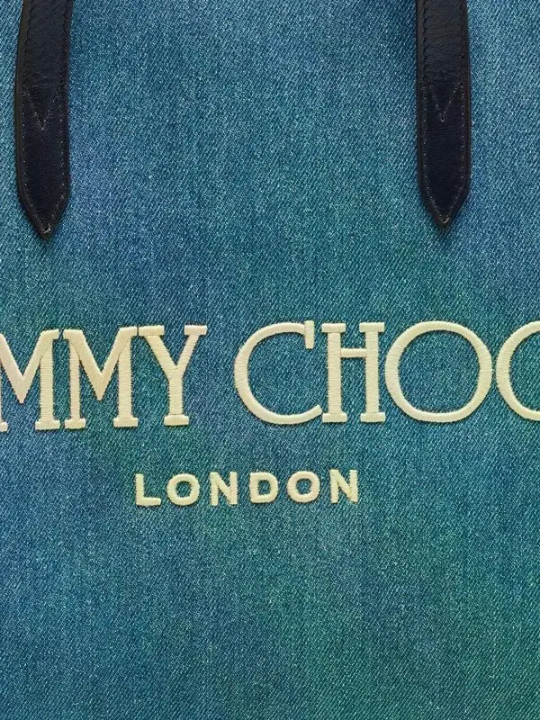 JIMMY CHOO Logo-detail Leather Tote Bag