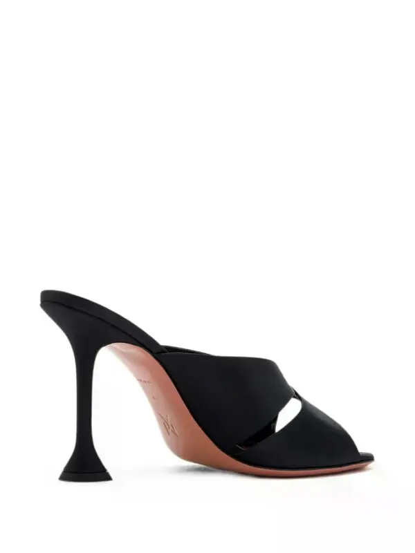 Amina Muaddi Salma Criss-cross Satin Mules