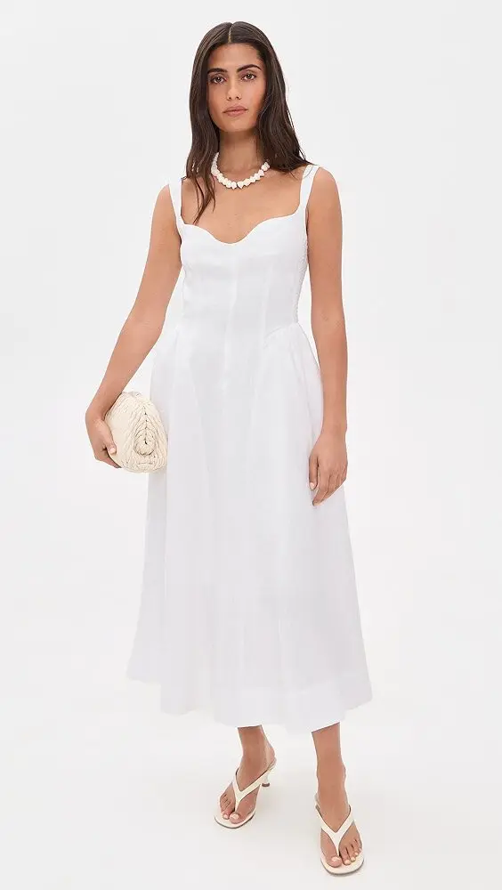 REFORMATION Birdie Linen Dress