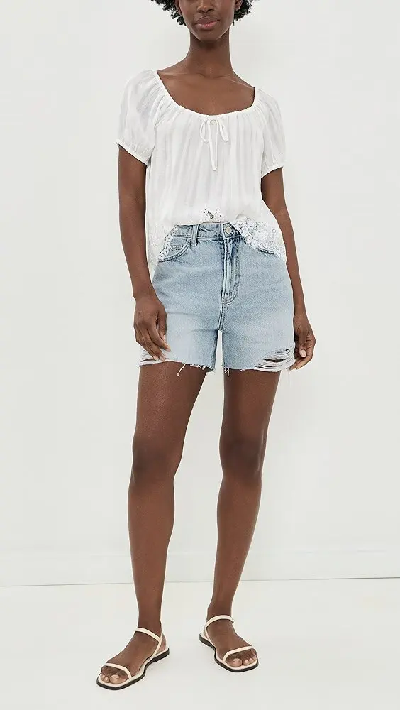 REFORMATION Saige Denim Shorts