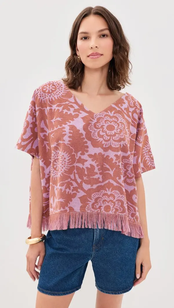 Essentiel Antwerp Jorlando Terry Cloth V-neck Top
