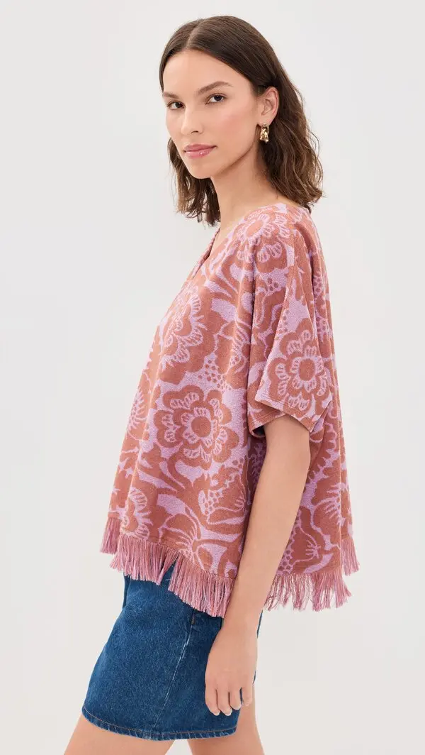Essentiel Antwerp Jorlando Terry Cloth V-neck Top