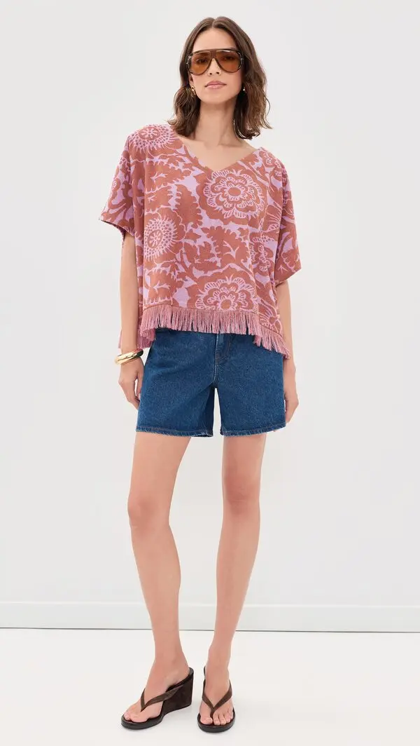 Essentiel Antwerp Jorlando Terry Cloth V-neck Top