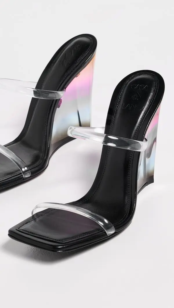 Casablanca Plexi Wedge Sandals