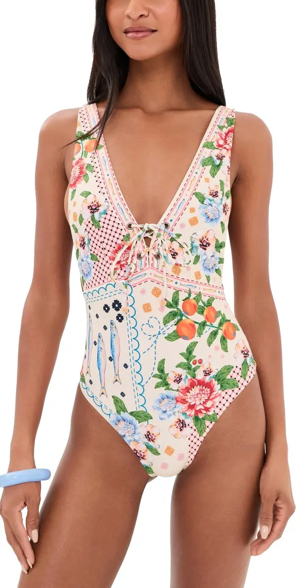 Agua Bendita Priscila Basket-piece Swimsuit - Multicolor