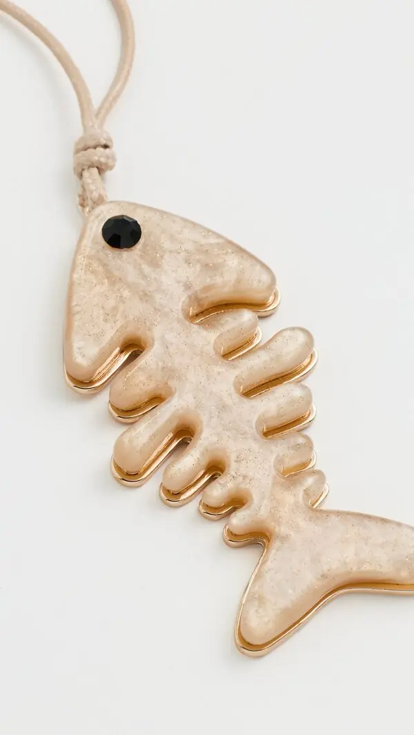 ADINA EDEN Fish Skeleton Rope Necklace