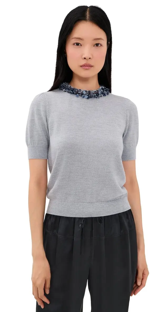Ulla Johnson Jude Embellished Blouse - Ash